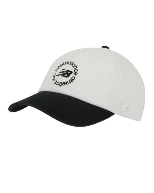 New Balance Nb Circle Logo Dusk Shower Baseball Cap in White for Men | Lyst