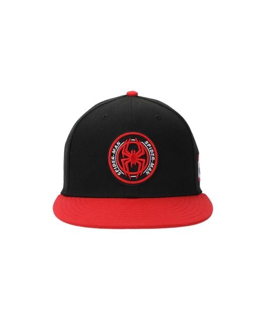Marvel Spider-man Into The Spider-verse Miles Morales Logo Snapback Cap ...