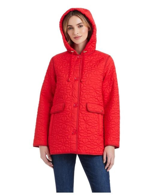 Kate Spade Spade Flower A-line Quilt in Red | Lyst