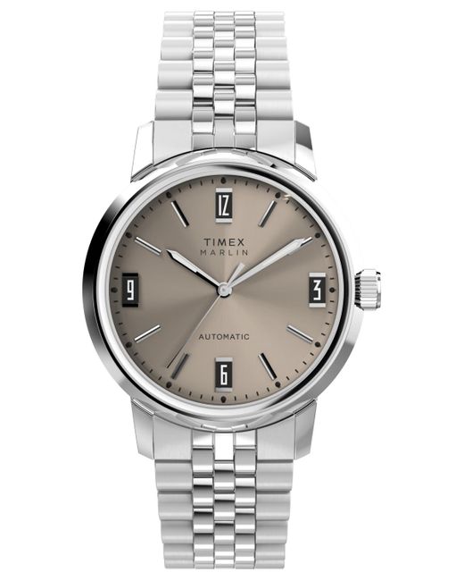Timex Mechanical Automatic Silver-tone Stainless Steel Watch in Gray ...