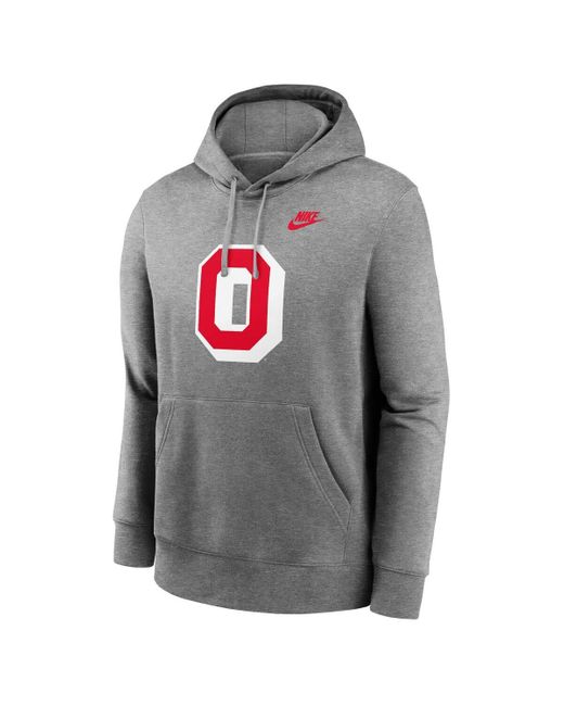 Nike Ohio State Buckeyes Legacy Logo Club Fleece Pullover Hoodie in ...