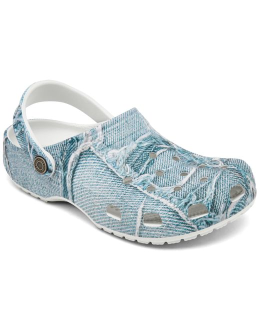 Crocs™ Classic Denim Clog Sandals From Finish Line in Blue | Lyst
