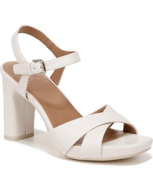 Naturalizer Morgan Open Square Toe Platform Dress Sandals in Metallic ...