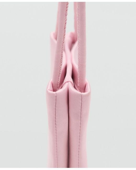 Mango Mini Shopper Bag in Pink | Lyst