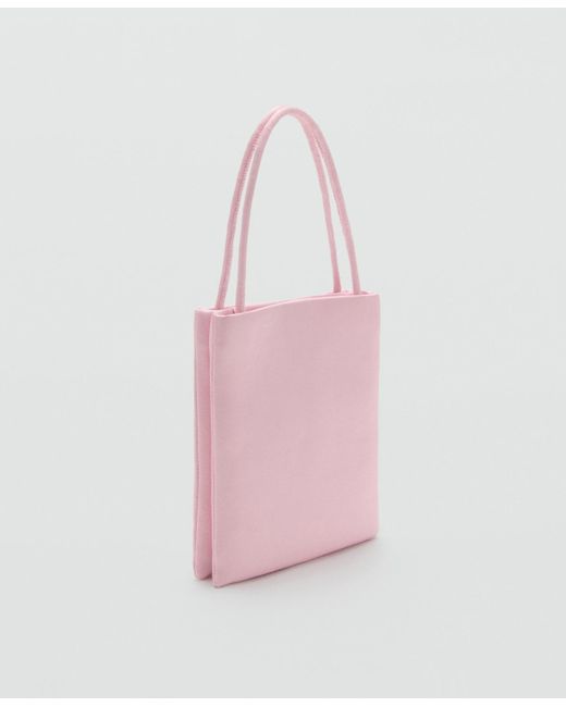 Mango Mini Shopper Bag in Pink | Lyst