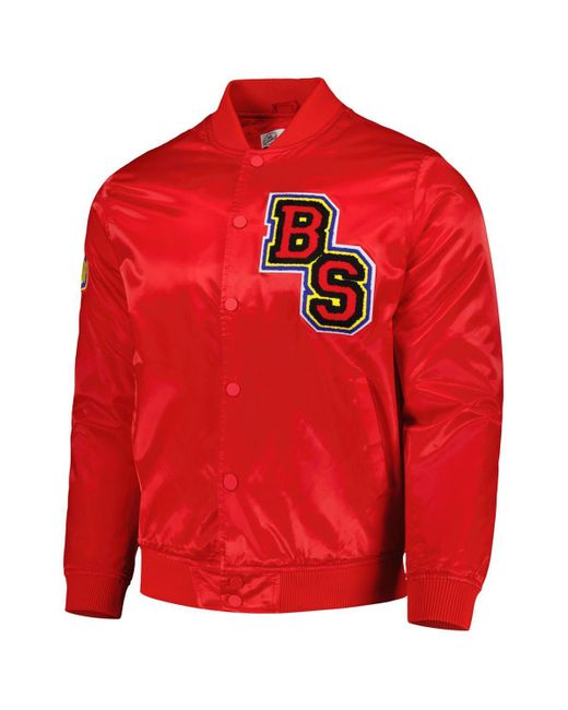 FREEZE MAX The Simpsons Bart Simpson Satin Full-snap Jacket in Red for ...