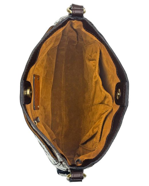 Patricia Nash Emeline Leather Crossbody Bag in Black | Lyst