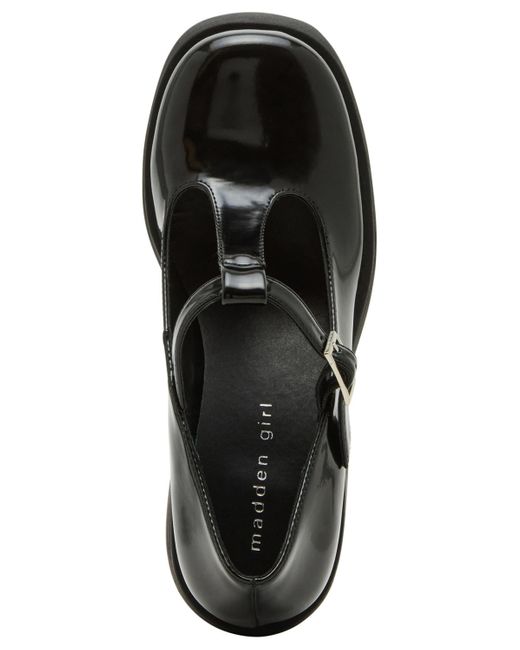 Madden Girl Lottie T-strap Platform Mary-jane Pumps in Black | Lyst
