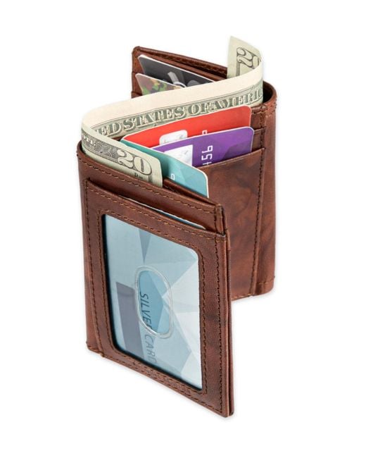Dockers Rfid Crunch Leather Z-fold Trifold Wallet in Brown for Men | Lyst