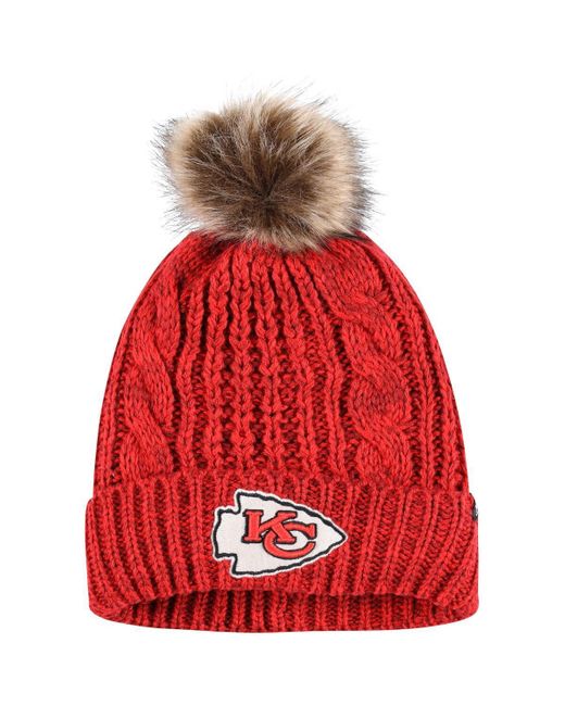 '47 Kansas City Chiefs Logo Meeko Cuffed Knit Hat in Red | Lyst