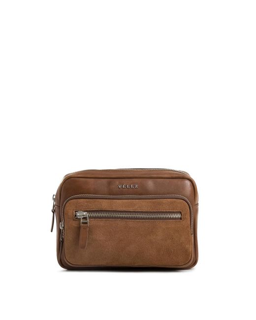 Velez Bright Leather Crossbody Bag in Brown | Lyst