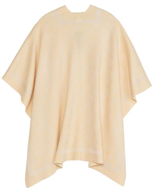 Ralph Lauren Matte Shine Logo Ruana in Natural | Lyst