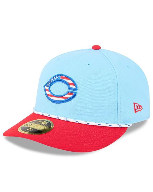 KTZ Light Blue/red Cincinnati Reds 2025 Fourth Of July Low Profile ...