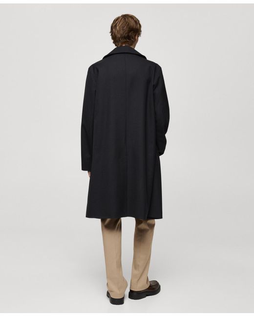 Mango Comfort-stretch Trench Coat in Blue for Men | Lyst