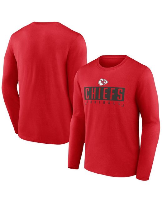 Fanatics Branded Kansas City Chiefs Big And Tall Wordmark Long Sleeve T