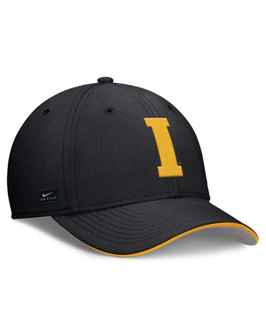 Nike Iowa Hawkeyes 2025 Dugout Coaches Rise Swoosh Performance Flex Hat ...