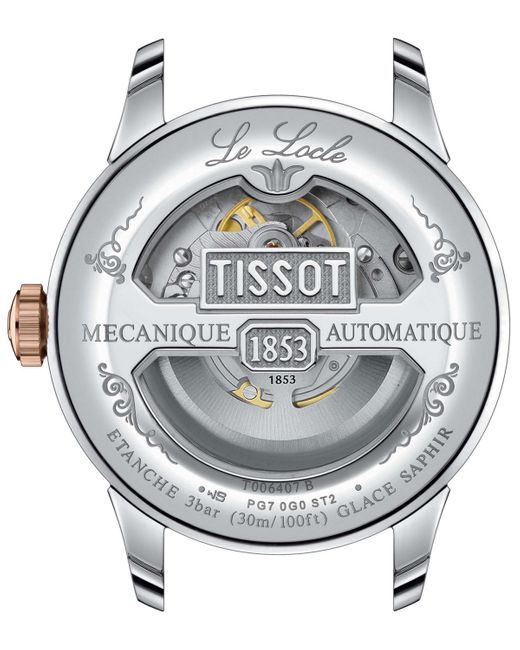 Tissot Swiss Automatic Le Locle Powermatic 80 Open Heart Two Tone ...