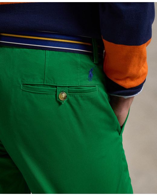 Polo Ralph Lauren Straight-fit Washed Stretch Chino Pants in Green for Men | Lyst