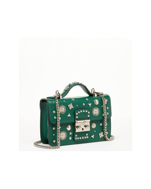 Susu Leather Crossbody Bag Small Structured Emerald Green Purse Top ...