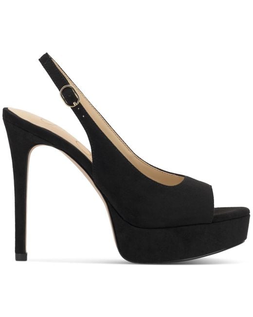 Jessica Simpson Sibilla Slingback Platform Stiletto Pumps in Black | Lyst