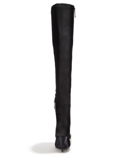 Twelve AM Suede Thigh High Boots ( Manhattan) in Black | Lyst