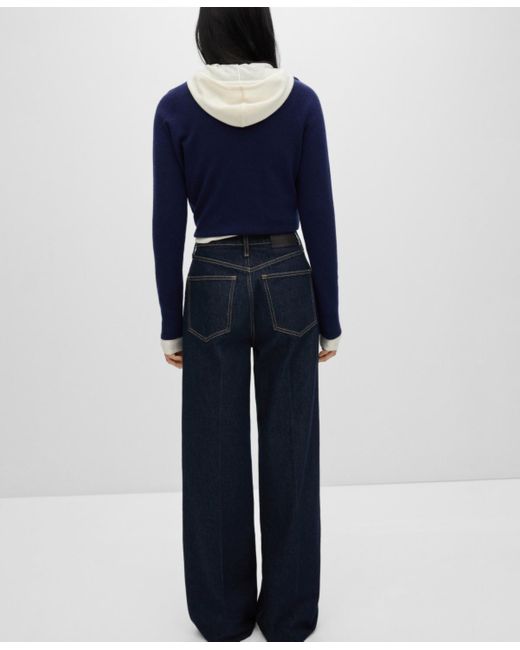 Mango Brigitte Wide Leg High Rise Jeans in Blue | Lyst