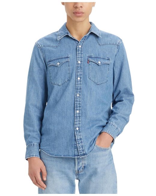 Levi's Classic Standard Fit Western Shirt in Blue for Men | Lyst