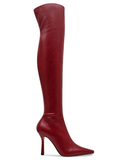 Steve Madden Lorinda Over-the-knee Stretch Boots in Red | Lyst