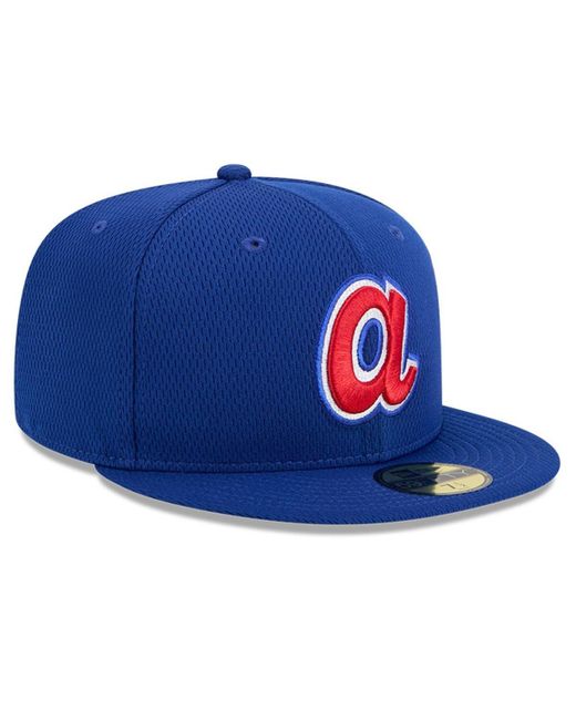 KTZ Atlanta Braves 2025 Mlb Clubhouse 59fifty Fitted Hat in Blue for ...