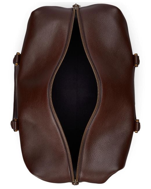 Polo Ralph Lauren Pebbled Leather Duffel in Brown for Men | Lyst