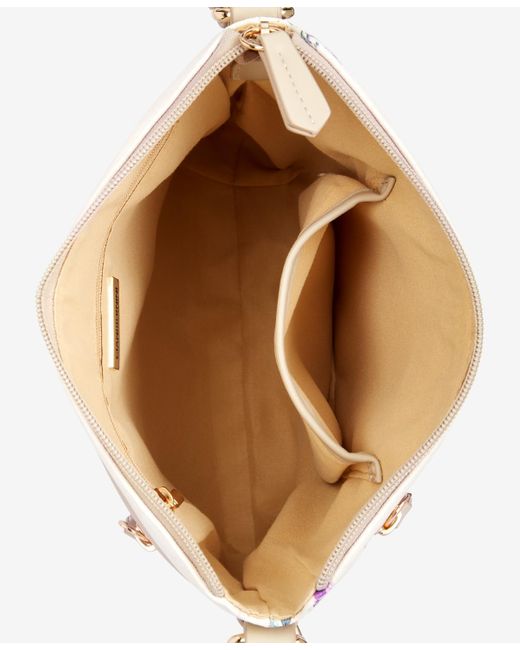 Giani Bernini Winter Floral North South Small Crossbody in White | Lyst