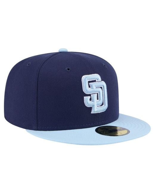 KTZ Navy/light Blue San Diego Padres Color Pack 2-tone 59fifty Fitted ...