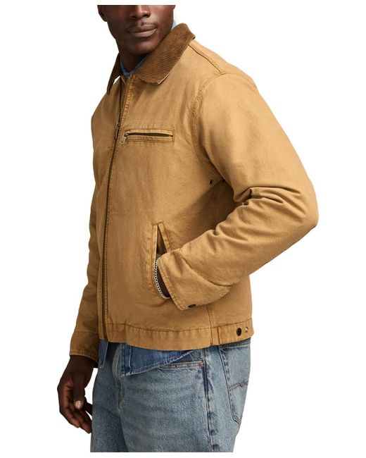 Lucky Brand Canvas Work Long Sleeves Jacket in Blue for Men | Lyst