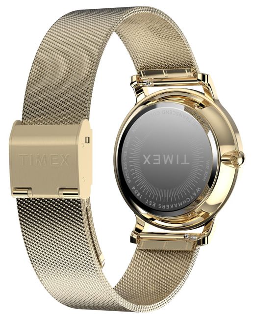 Timex Quartz Analog -tone Stainless Steel Watch in Metallic | Lyst