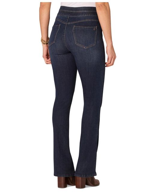 Democracy Petite "ab"solution Pull-on High-rise Bootcut Jeans in Blue ...