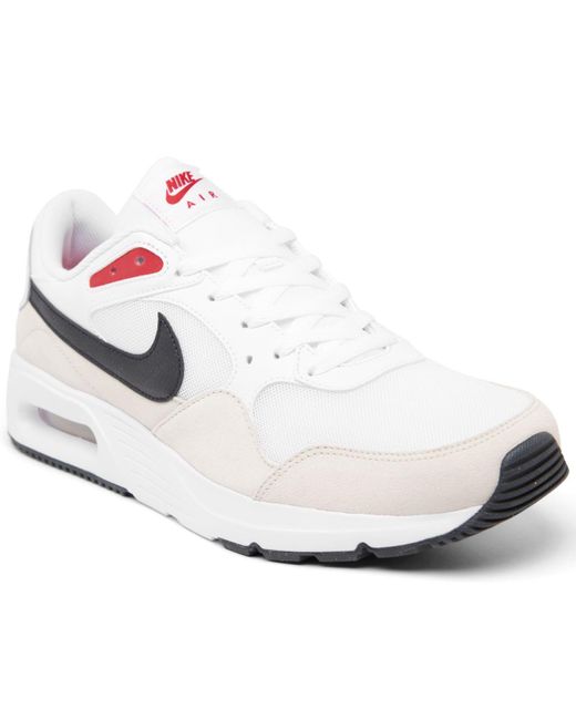 Nike Leather Air Max Sc Casual Sneakers From Finish Line In White For