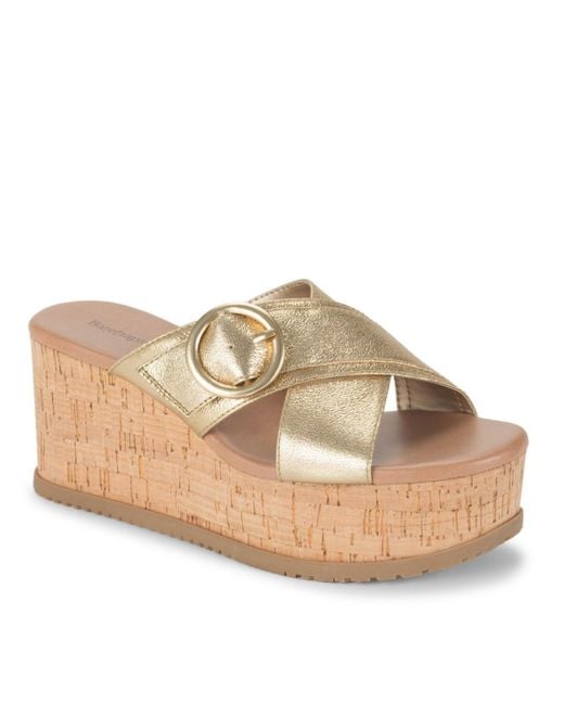 BareTraps Sydney Wedge Sandals in Natural | Lyst