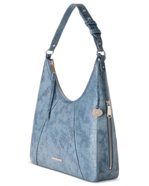 Brahmin Tabitha Zostera Leather Shoulder Bag in Blue | Lyst