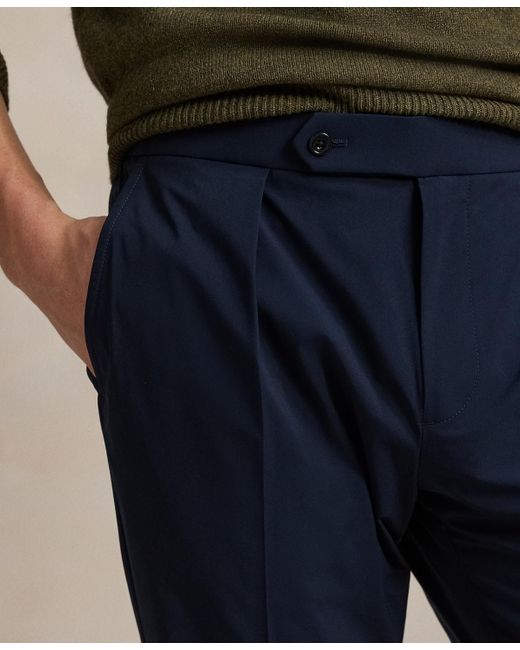 Polo Ralph Lauren Pleated Suit Trousers in Blue for Men | Lyst