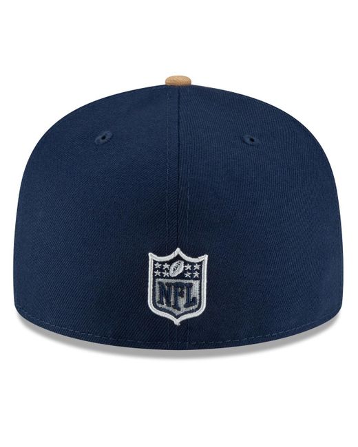 KTZ Navy/tan Dallas Cowboys Western 59fifty Fitted Hat in Blue for Men ...