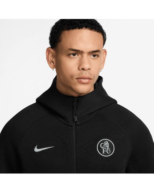 Nike Chelsea Tech Fleece Full-zip Hoodie Jacket in Black for Men | Lyst