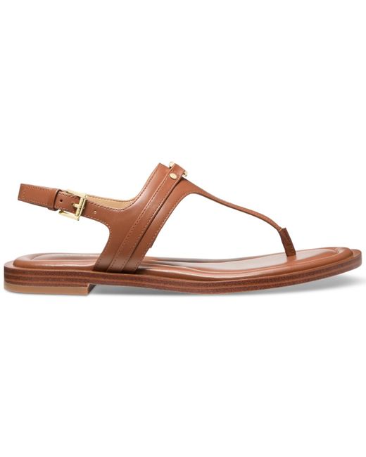 Michael Kors Michael Mandy Thong Sandals in Brown | Lyst