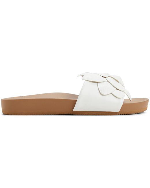 Roxy Flower Girl Slip-on Flat Sandals in White | Lyst