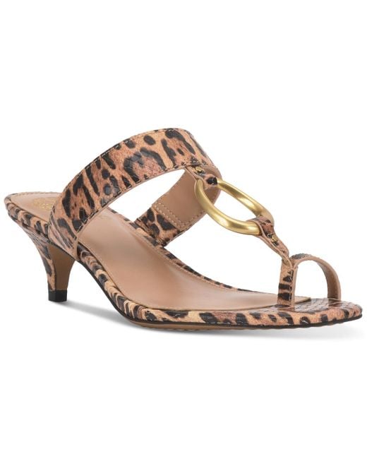 Vince Camuto Kimena Toe-loop Kitten-heel Sandals | Lyst