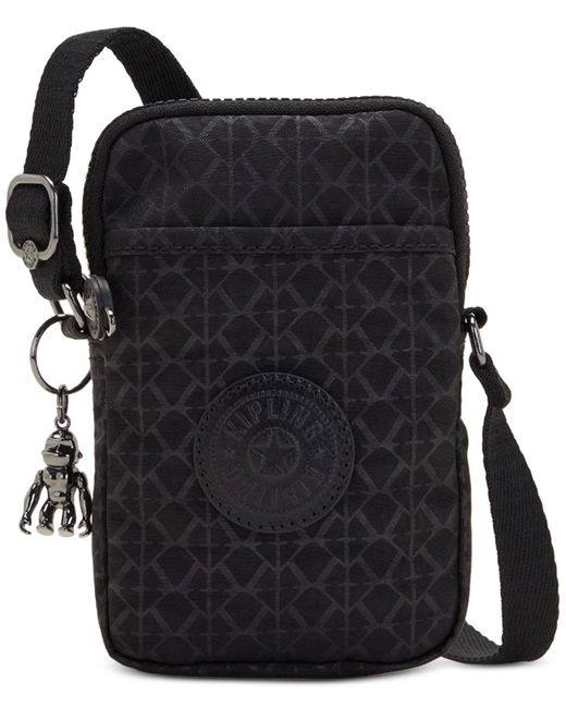 Kipling Tally Mini Phone Zip Top Nylon Crossbody Bag In Black Lyst