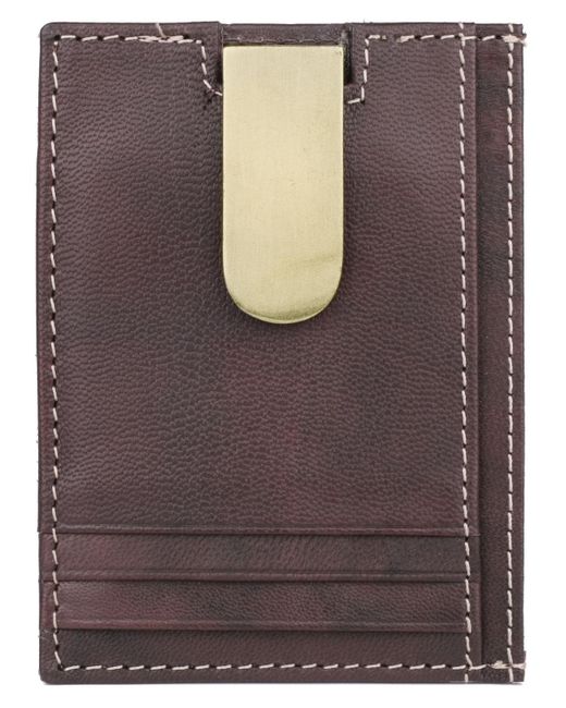 JULIA BUXTON J. Buxton Mini Hunt Front Pocket Wallet in Brown | Lyst