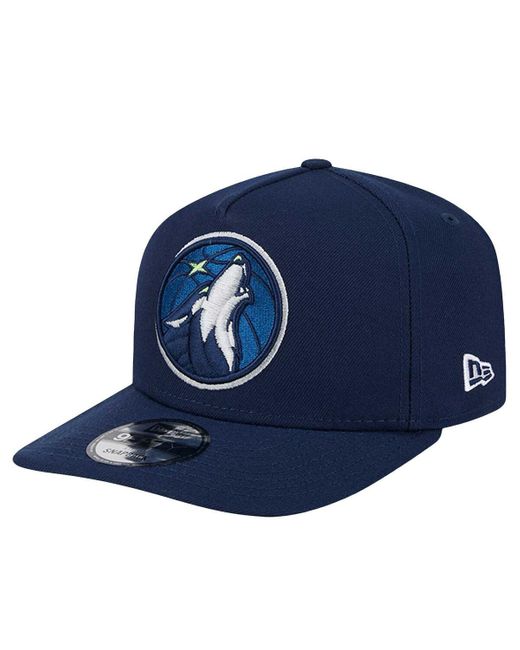 KTZ Minnesota Timberwolves Logo A-frame 9fifty Snapback Hat in Blue for ...