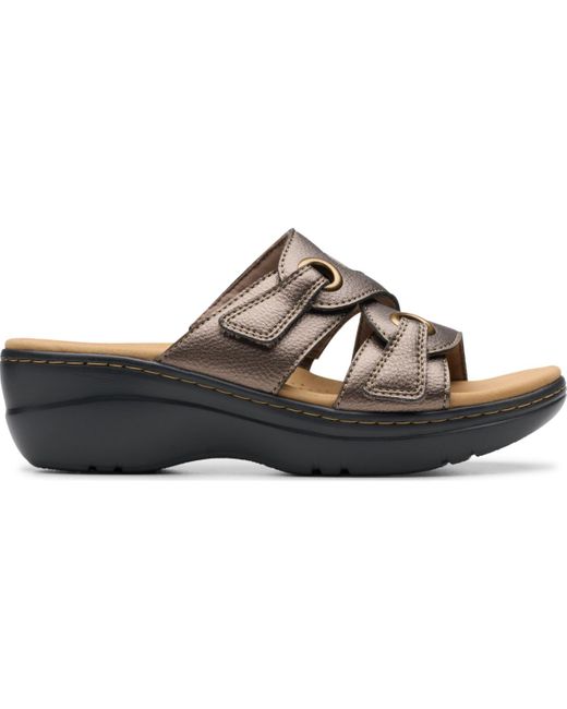 Clarks Collection Merliah2 Cove Wedge Sandals in Brown | Lyst