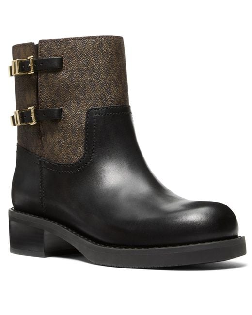Michael Kors Women's Black Darrington Flat Boots ankle boots
