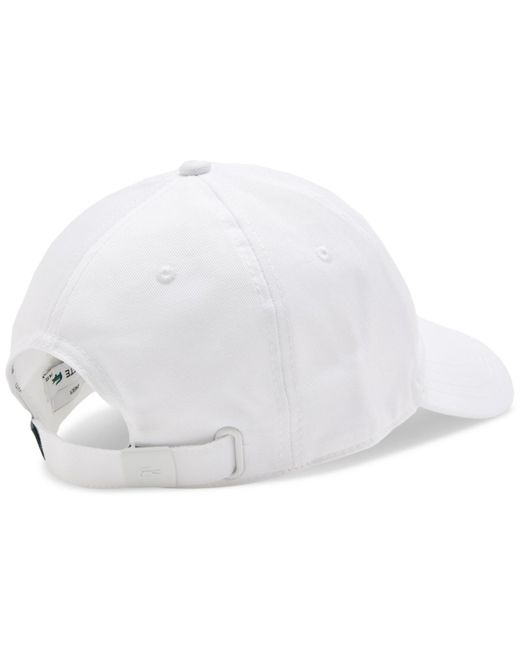 Lacoste Adjustable Logo Cap in White for Men | Lyst